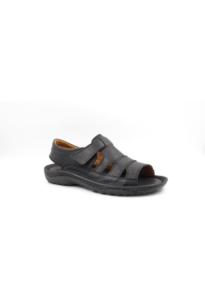 Alihan Shoes Hakiki Deri Poli Taban Siyah Renk Erkek Sandalet Alihan Shoes Hakiki Deri Poli Taban Siyah Renk Erkek Sandalet