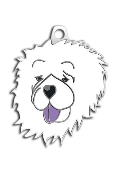 See Me Çin Aslanı Köpek Künyesi (Beyaz)