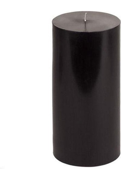 Gurmender Siyah Silindir Mum 10 x 25 cm
