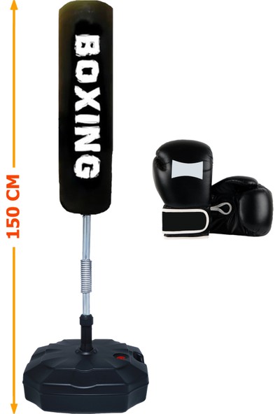 Desfabe 150 cm Boks Vurma Standı Siyah + Boks Eldiveni Desfabe 150 cm Boks Vurma Standı Siyah + Boks Eldiveni