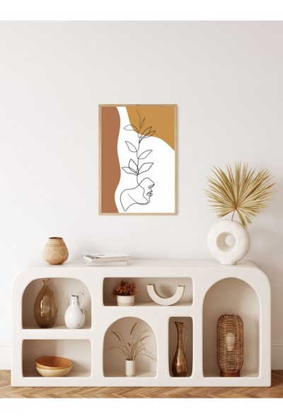 Wuw Doğal Ahşap Çerçeveli Soyut Minimal Bohem Minimal Modern Tasarım Tablo Wuw Doğal Ahşap Çerçeveli Soyut Minimal Bohem Minimal Modern Tasarım Tablo