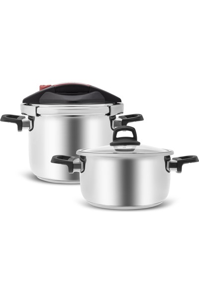Karaca Perfect Red Düdüklü Tencere Seti 4+6 Lt