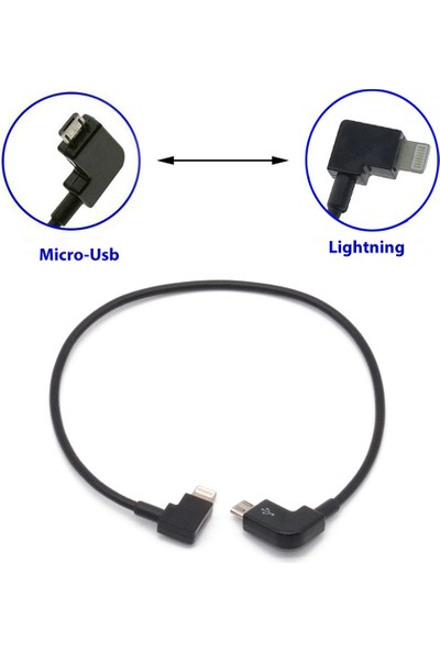 Sunnylife Spark / Mavic Mini / Mini Se / Mavic Air / Mavic Pro Veri Aktarım Kablosu Lightning Sunnylife Spark / Mavic Mini / Mini Se / Mavic Air / Mavic Pro Veri Aktarım Kablosu Lightning