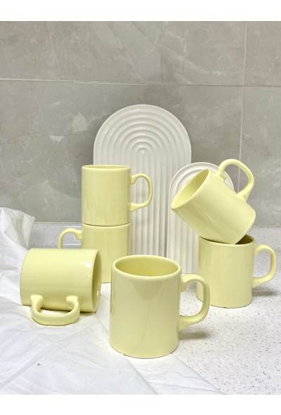 Allin Soft Renk Silindir 6'lı Kupa Seti - Kupa Bardak Allin Soft Renk Silindir 6'lı Kupa Seti - Kupa Bardak