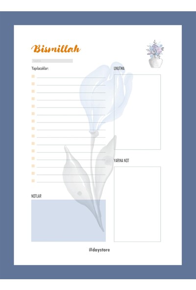 Day Store Bismillah Günlük Planlayıcı