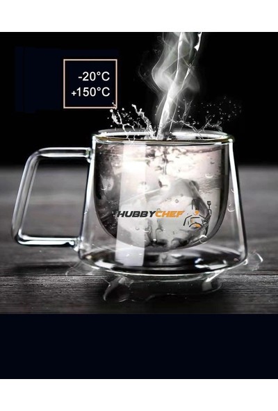 Çift Cidarlı Bardak 2li Set Kahve Bardağı 200ML Çift Cidarlı Bardak 2li Set Kahve Bardağı 200ML