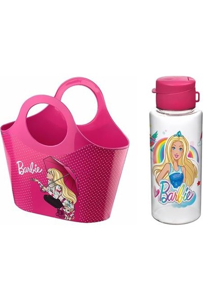 Xnews Barbie Çocuk Çantası Matara Seti
