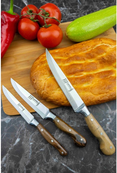 Lazoğlu 3 Lü Ekmek Bıçağı Set Lazoğlu 3 Lü Ekmek Bıçağı Set