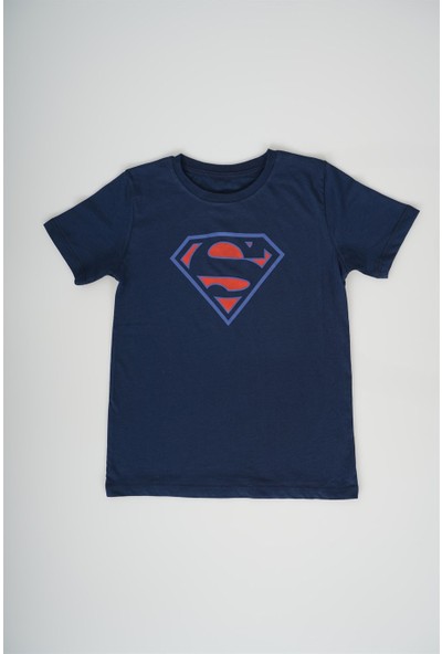 Miniko Kids Erkek Çocuk Lacivert Superman Baskılı Pamuk Tişört Miniko Kids Erkek Çocuk Lacivert Superman Baskılı Pamuk Tişört