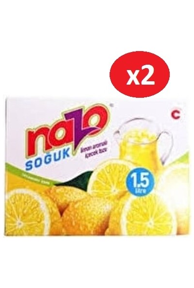 Nazo Limon Aromalı Içecek Tozu 9 gr 24'lü x 2 Paket 48 Adet Nazo Limon Aromalı Içecek Tozu 9 gr 24'lü x 2 Paket 48 Adet
