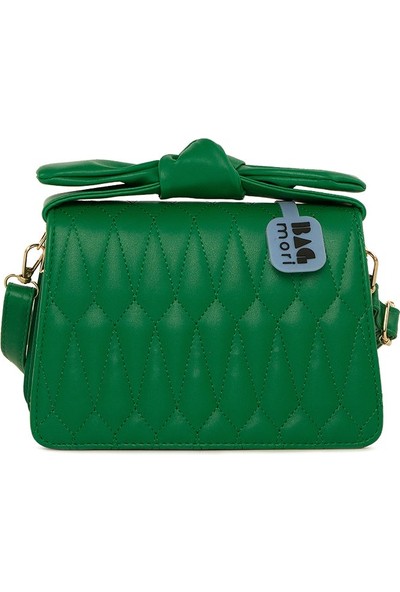 Bagmori Koyu Yeşil Nakışlı Kurdela Detaylı Kutu Çanta Bagmori Koyu Yeşil Nakışlı Kurdela Detaylı Kutu Çanta