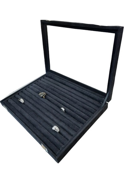 Yüzük Kutusu Sosis Tipi Özel Tasarım Süet Siyah Yüzük Kutusu Sosis Tipi Özel Tasarım Süet Siyah