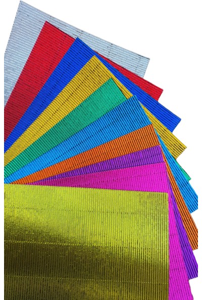 Cmk 10 Renk A4 Parlak Metalik Oluklu Mukavva Cmk 10 Renk A4 Parlak Metalik Oluklu Mukavva