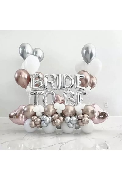 Deniz Party Store Gümüş Bride To Be Folyo , Gold Rose Gold Krom Balonlu Bekarlığa Veda Seti Deniz Party Store Gümüş Bride To Be Folyo , Gold Rose Gold Krom Balonlu Bekarlığa Veda Seti