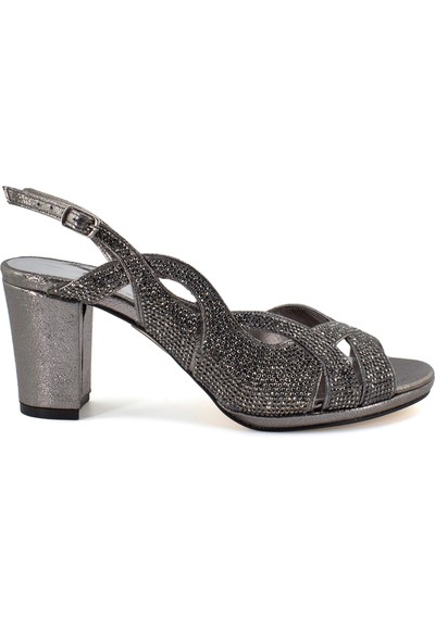 Ayakkabı Fuarı Elit SNL4650T Kadın Abiye Ayakkabı Platin