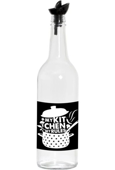 Herevin My Kitchen Baskılı Cam Yağdanlık 750 cc