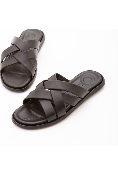 Tamer Tanca Erkek Derı Günlük Terlik 876 402 Erk Trlk Y22