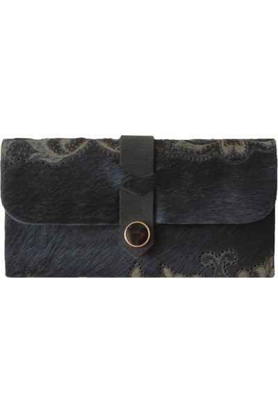 Çiçek Desenli %100 Gerçek Deri Kadın Tütün Kesesi