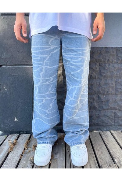 Touz Moda Kar Yıkama Baggy Fit Unisex Kot Pantolon