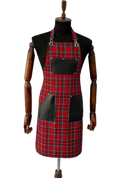 Tepe Üniforma Iskoç Desen Askılı Mutfak Önlüğü Masterchef Cafe Şef Aşçı Barista Önlük Tepe Üniforma Iskoç Desen Askılı Mutfak Önlüğü Masterchef Cafe Şef Aşçı Barista Önlük
