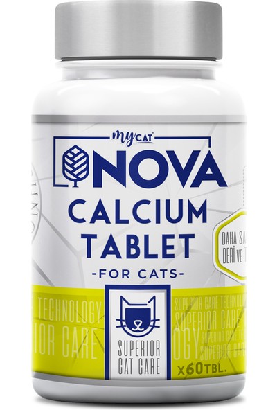 Nova Kediler Için Calsium Tablet (60 Tablet) Nova Kediler Için Calsium Tablet (60 Tablet)