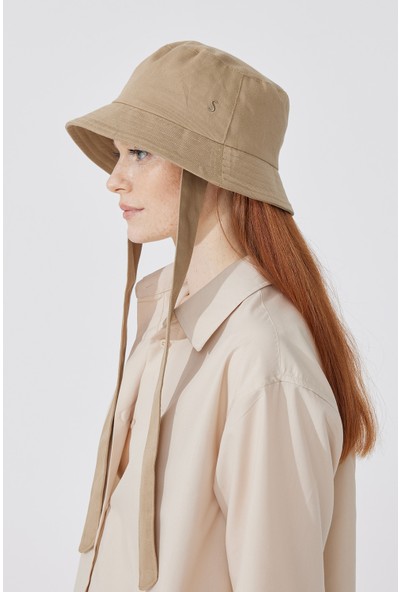 Vizon Nakışlı Bucket Şapka Vizon Nakışlı Bucket Şapka