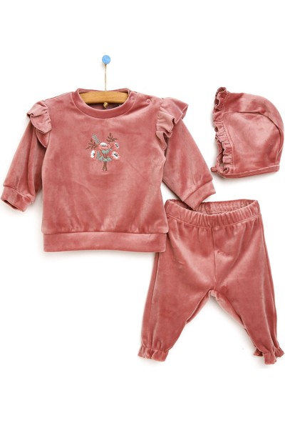 Hello Baby Hellobaby Yenidoğan Kadife Fırfırlı Uzun Kol Tshirt-Patiksiz Alt 2li Takım Hello Baby Hellobaby Yenidoğan Kadife Fırfırlı Uzun Kol Tshirt-Patiksiz Alt 2li Takım