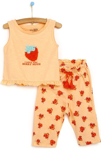 Hello Baby Hellobaby Hello Berry Kız Bebek Arkası Fırfırlı Tshirt - Ince Rahat Pantolon Hello Baby Hellobaby Hello Berry Kız Bebek Arkası Fırfırlı Tshirt - Ince Rahat Pantolon
