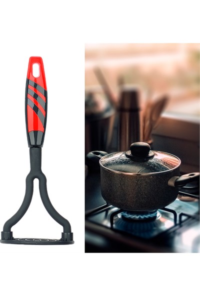 Homecare Flaglaurent Teflon Patates Ezici Kırmızı 716841 Homecare Flaglaurent Teflon Patates Ezici Kırmızı 716841