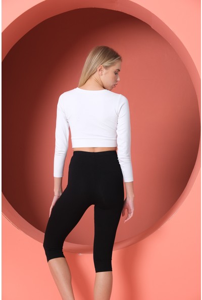 May Store Likralı Siyah Ev Taytı