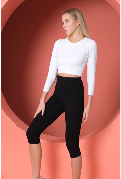 May Store Likralı Siyah Ev Taytı