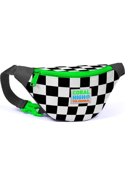 Coral High Yeşil Damalı Bel Çantası - Erkek Çocuk Coral High Yeşil Damalı Bel Çantası - Erkek Çocuk