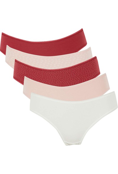 DeFacto Fall In Love Regular Fit 5li Basic Pamuklu Bikini KÜLOT T4086AZ22AU DeFacto Fall In Love Regular Fit 5li Basic Pamuklu Bikini KÜLOT T4086AZ22AU