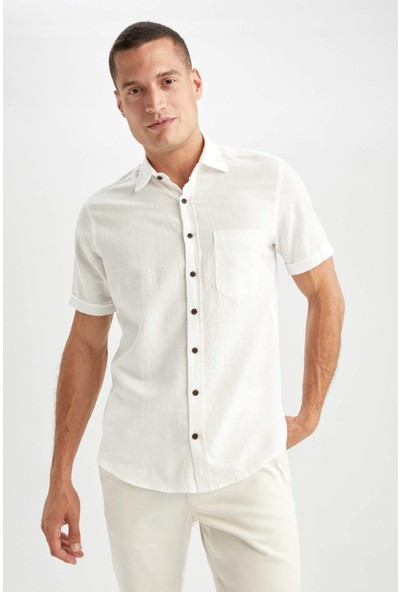 Regular Fit Polo Yaka Kısa Kollu GÖMLEK W7947AZ22SM