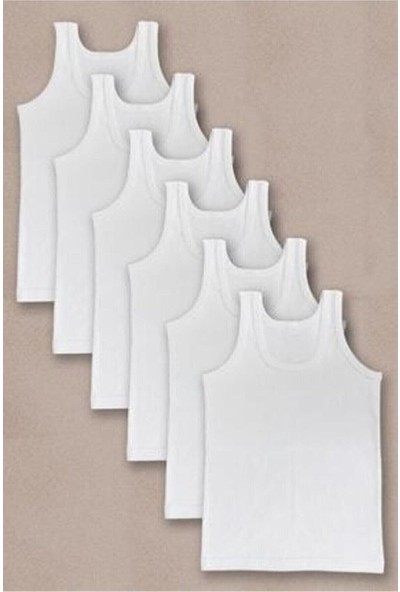 Mood Agenda Erkek Çocuk %100 Pamuklu Beyaz Atlet 6 Adet