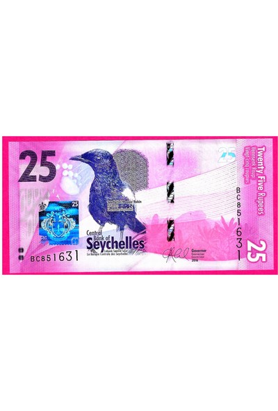 TK Setşeller Seychelles 25 Rupi 2016 Unc Çil(Tk 9390) TK Setşeller Seychelles 25 Rupi 2016 Unc Çil(Tk 9390)