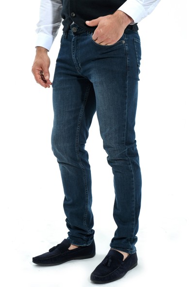 Erkek Kahverengi Hamburg Pamuklu Dynamic Fit Rahat Kesim 5 Cep Kot Pantolon