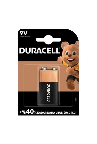 Duracell 9 Volt Pil Tekli Paket Duracell 9 Volt Pil Tekli Paket