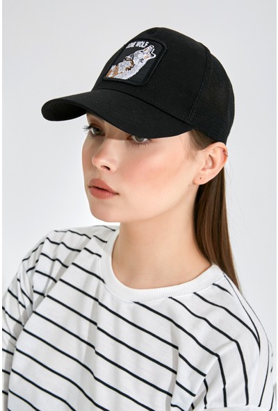 Açelya Kadın Nakışlı File Detaylı Şapka