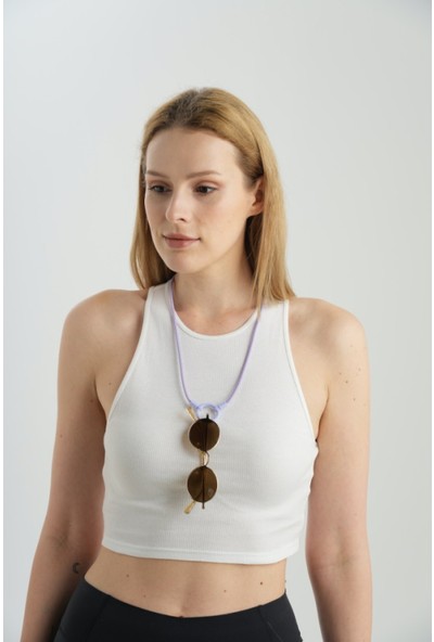 Hoop Lila Beach Kolye Gözlük Askısı