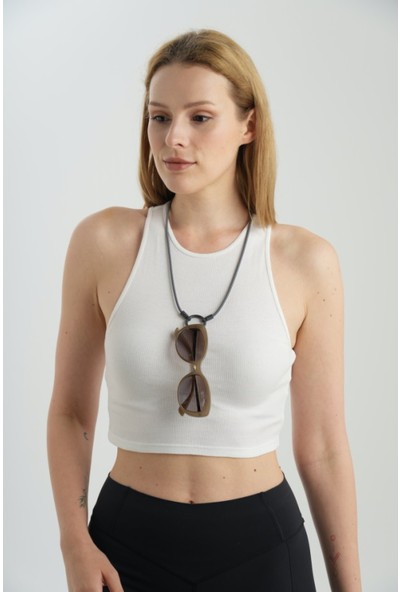 Hoop Antrasit Beach Kolye Gözlük Askısı