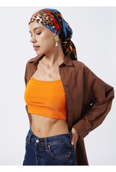 Fabrika Gömlek Yaka Düz Kahve Kadın Gömlek Franz Fabrika Gömlek Yaka Düz Kahve Kadın Gömlek Franz