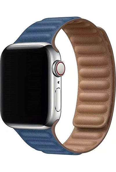 MTK Moveteck Apple Watch 7 45 mm Manyetik Baklalı Model Deri Kayış Kordon Mıknatıslı Loop Lüx Magnetick MTK Moveteck Apple Watch 7 45 mm Manyetik Baklalı Model Deri Kayış Kordon Mıknatıslı Loop Lüx Magnetick
