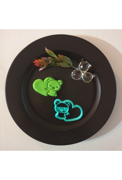 3D Sepetim Rilakkuma Kalp Kurabiye Kalıbı 91 x 66 x 12 mm