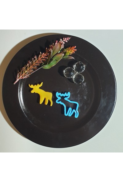 3D Sepetim Geyik Kurabiye Kalıbı 77 x 71 x 12 mm