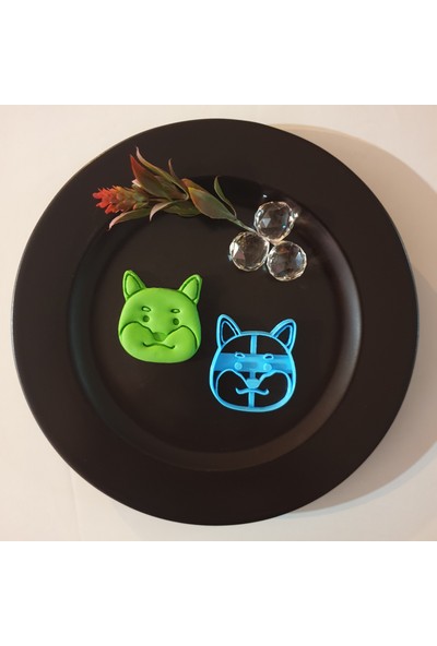 3D Sepetim Kurt Yüzü Kurabiye Kalıbı 72 x 80 x 10 mm