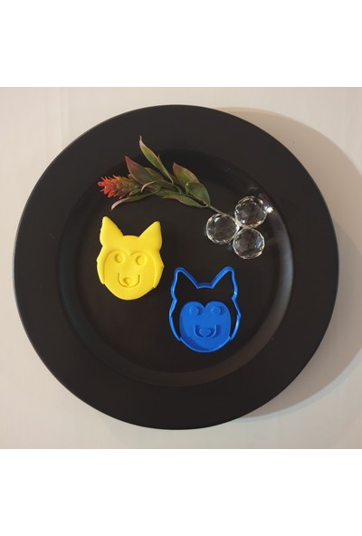 3D Sepetim Kurt Kafası Kurabiye Kalıbı 74 x 89 x 12 mm