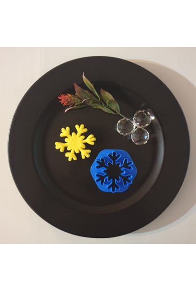 3D Sepetim Kar Tanesi Kurabiye Kalıbı 87 x 80 x 12 mm