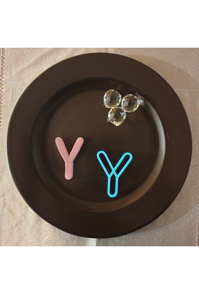 3D Sepetim Y Harf Kurabiye Kalıbı 80 x 63 x 15 mm