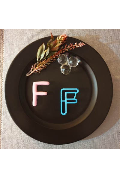 3D Sepetim F Harf Kurabiye Kalıbı 80 x 55 x 15 mm